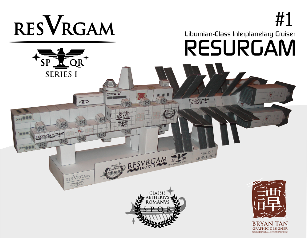 Resurgam Interplanetary Cruiser Papercraft | Papercraft Paradise ...