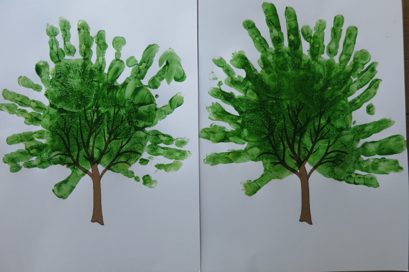 瑜玲育儿经 (Elaine Teh): Finger Paint ~ Apple Tree 手印彩画 ~ 苹果树