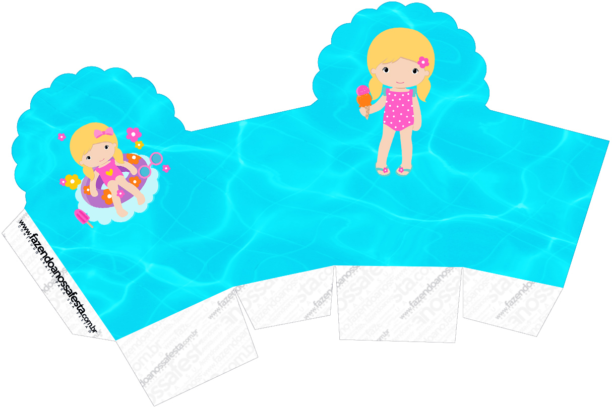 Blondie Girl Pool Party: Free Printable Boxes. - Oh My Fiesta! in english