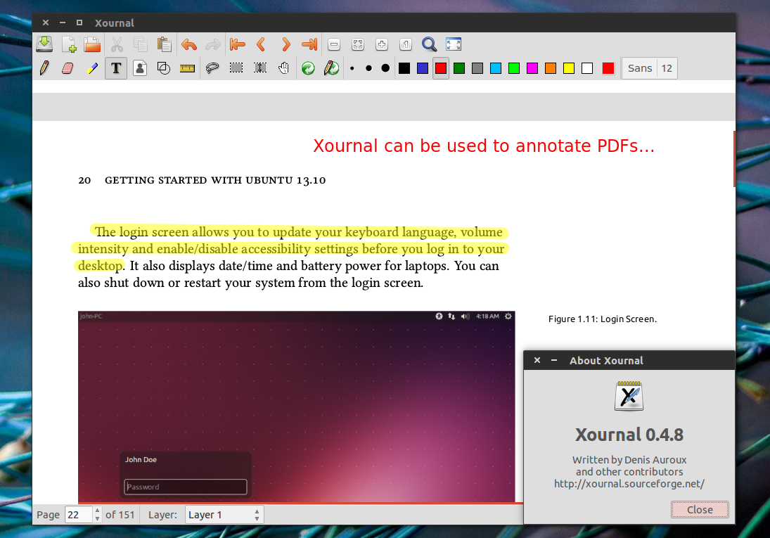 Note-Taking / PDF Annotation Tool `Xournal` 0.4.8 Released With New ...
