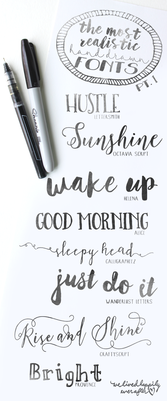 We Lived Happily Ever After: The Most Realistic Hand Drawn Fonts | Pt. 1