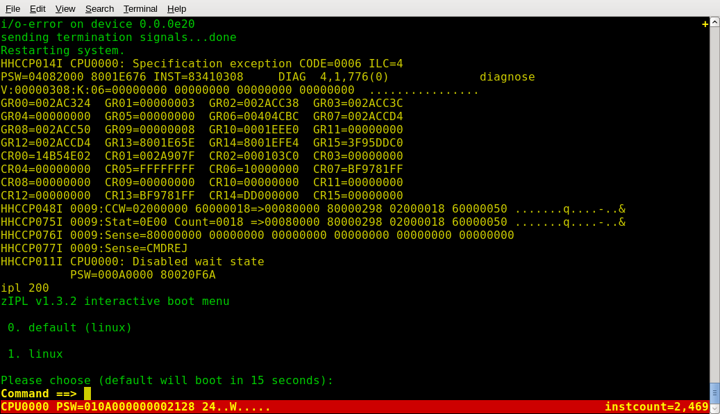 ipl873: Hercules emulator: how to install CentOS and SLES s390 on Hercules.
