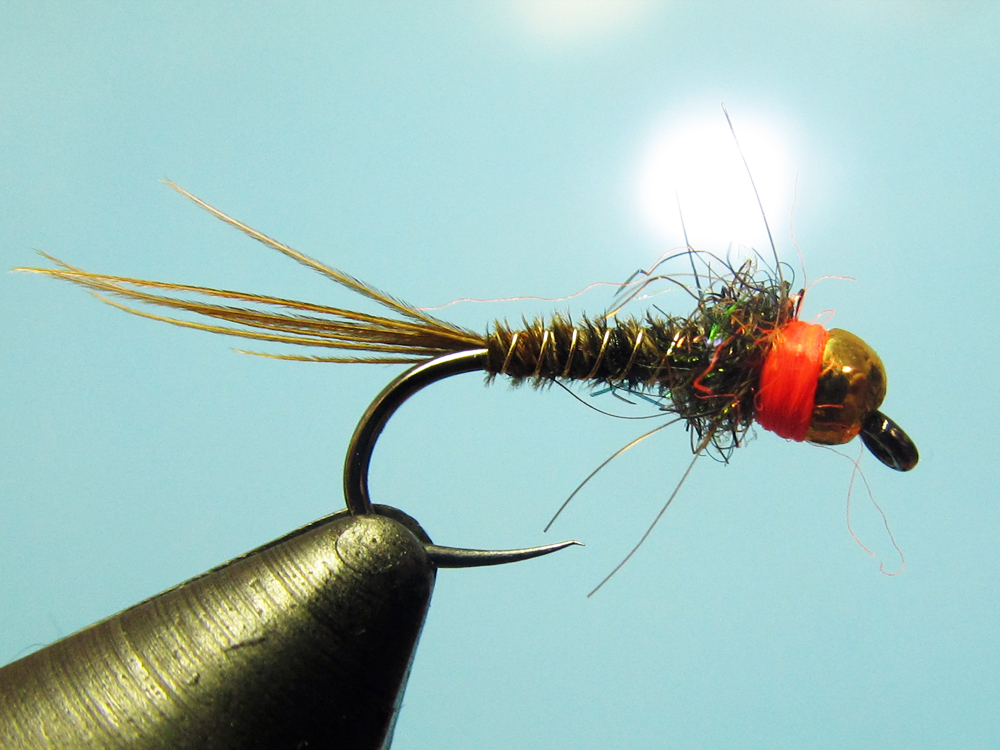 Dub the Thorax: Pheasant Tail Jig Flies - Adding hot spots