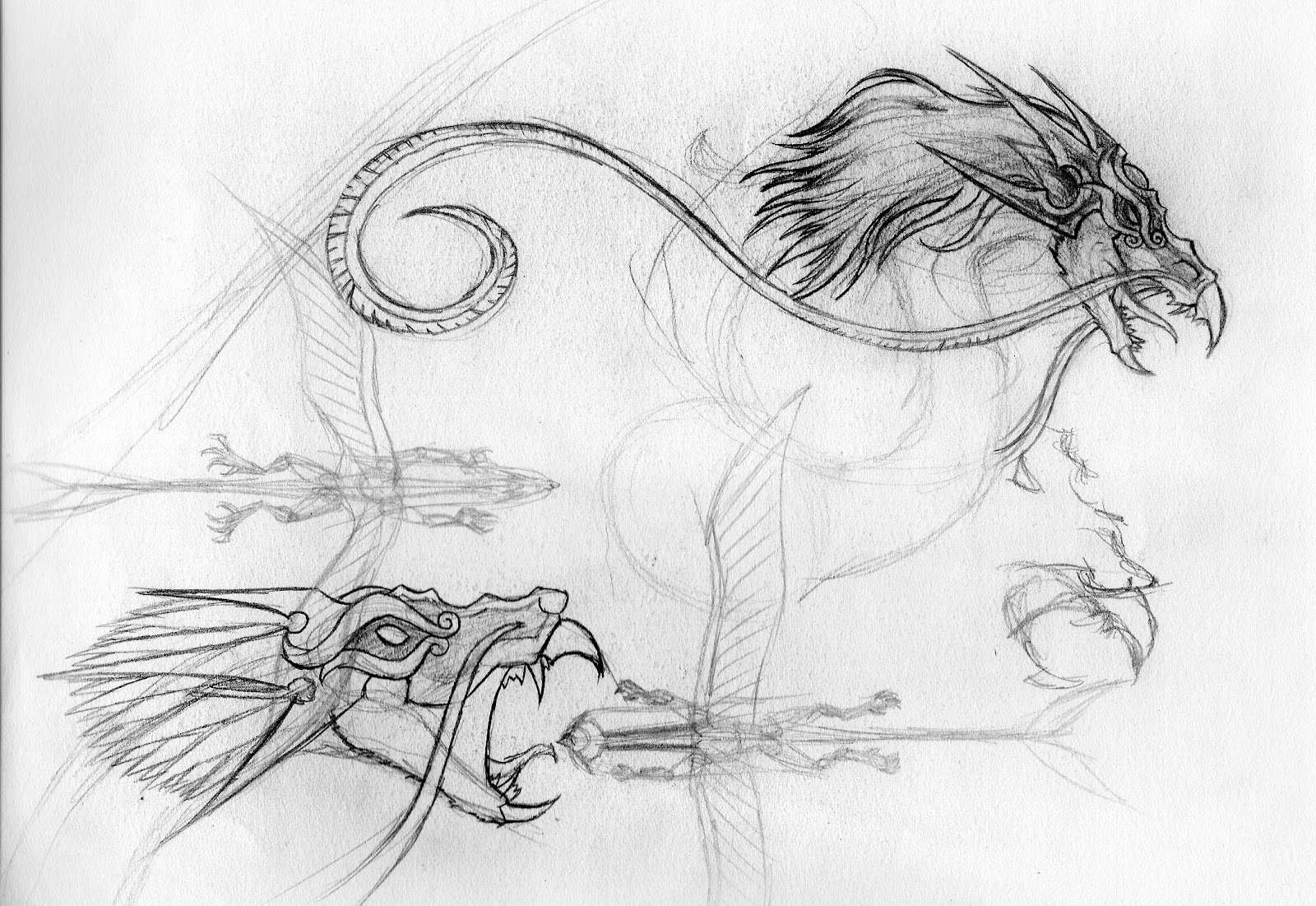 Joshua D. Altobelli's Art: Evil Wind Dragon Sketch