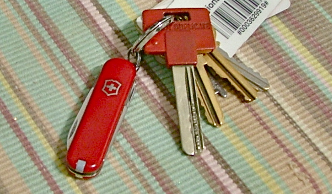 available in black: VICTORINOX SWISS ARMY CLASSIC KEYCHAIN POCKET KNIFE