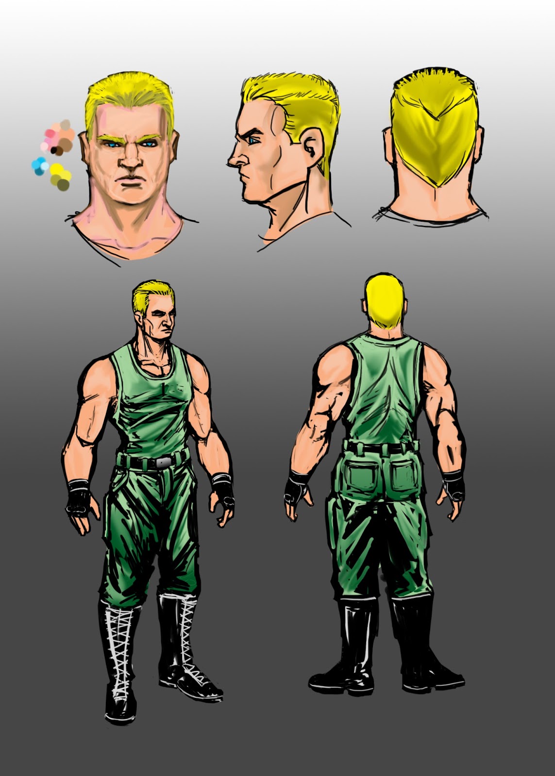 The Long Road: Modern soldier concept model sheet