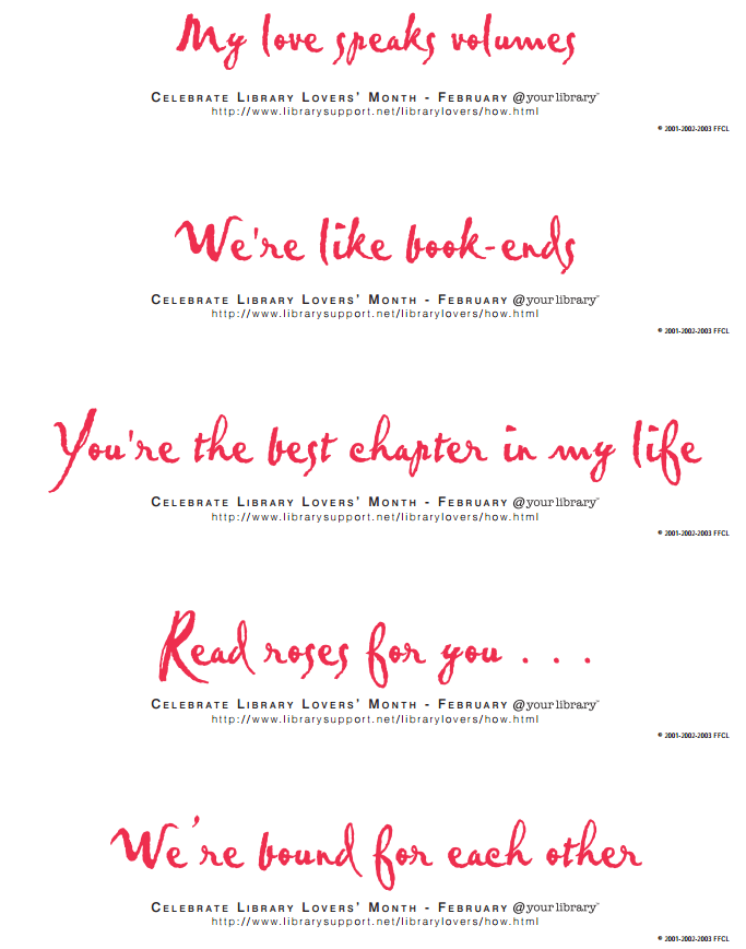 Armacost Library News: February is Library Lovers' Month