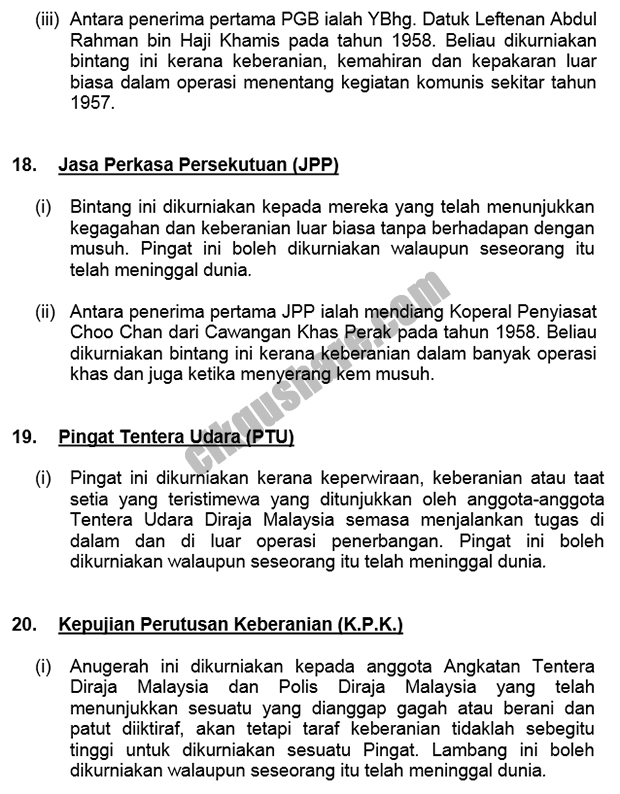 Senarai Penerima Pingat Persekutuan - ragampingat