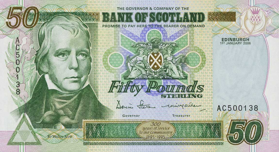 My Currency Collection: Bank of Scotland 50 Pounds banknote 2006 Sir ...