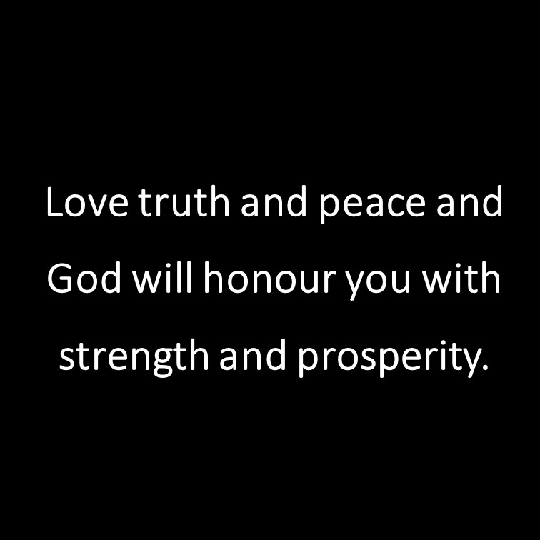 Epitome: Zechariah 8 – Love Truth and Peace
