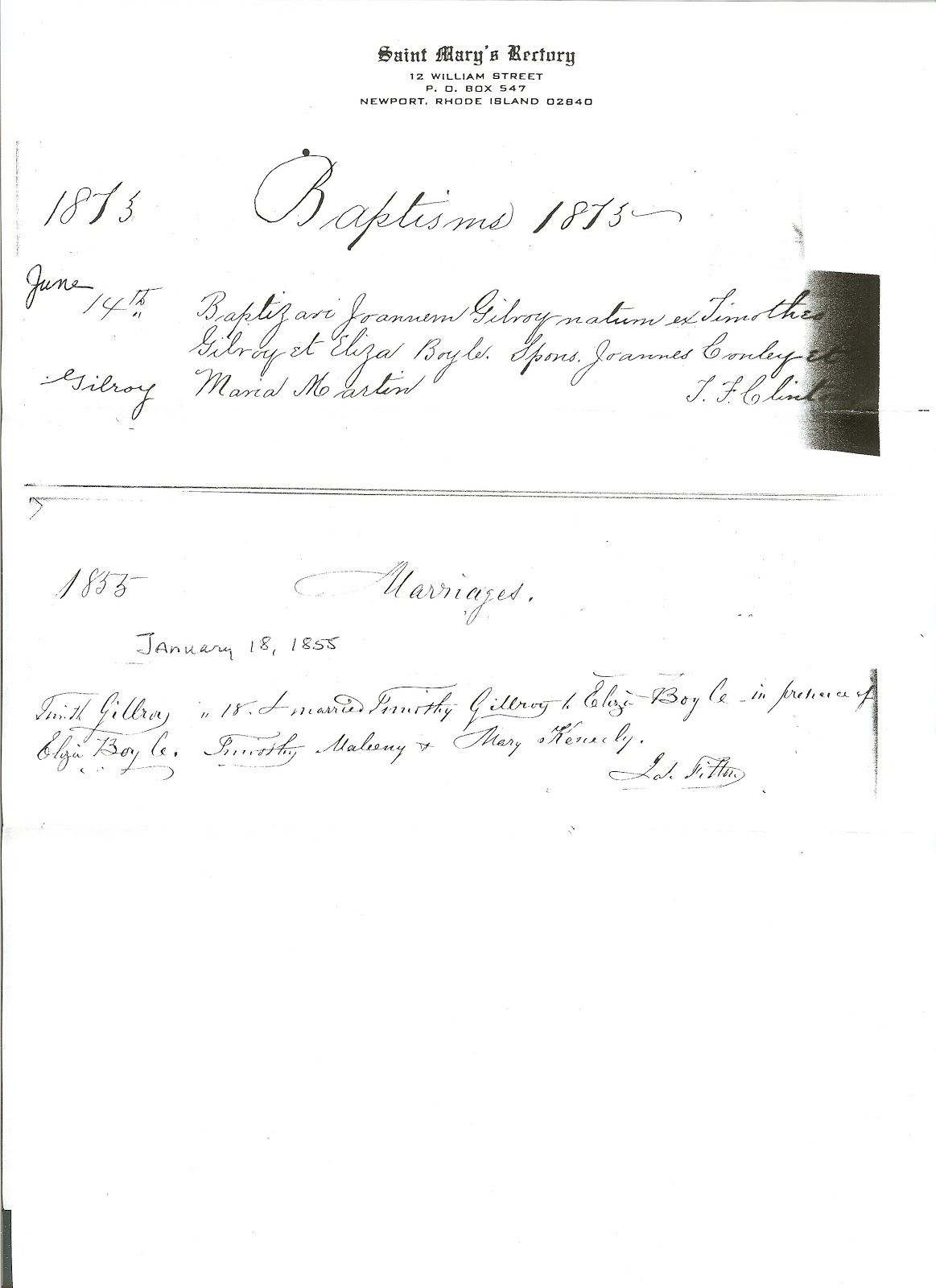 Gilroy Family Research