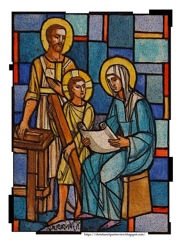 The Holy Family Reads The Scriptures | Christian Clip Art Review