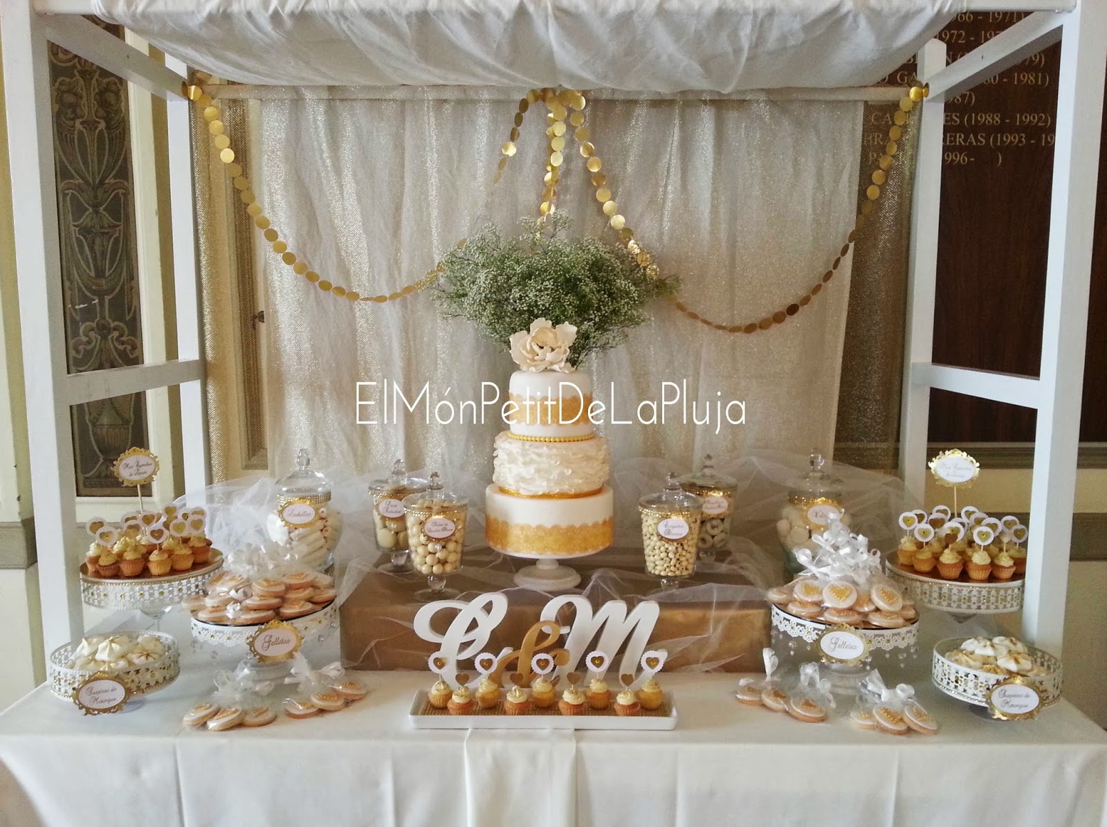 Rocio Design: La boda de C&M en Dorado y Blanco