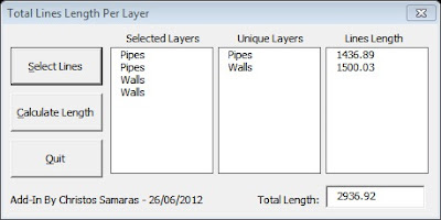 AutoCAD – Total Length Of Lines Per Layer - My Engineering World