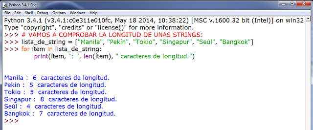 APRENDER A PROGRAMAR CON PYTHON: BUCLE FOR/IN