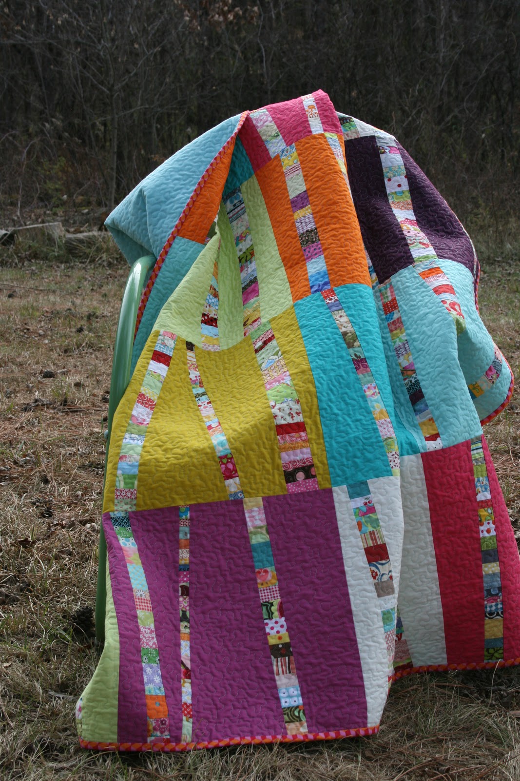 crazy mom quilts: bright birch trees