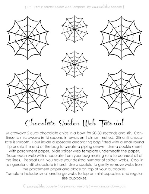 anna and blue paperie: {Free Printable} Spooktacular Spider Webs