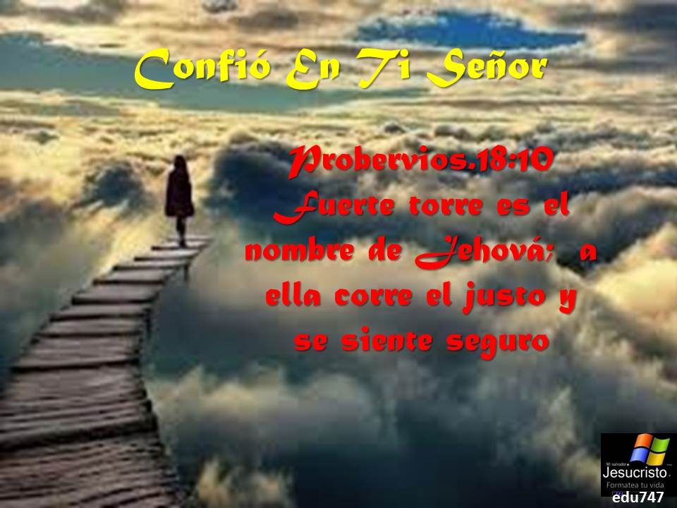 desde mi corazon: CONFIÓ EN TI SEÑOR