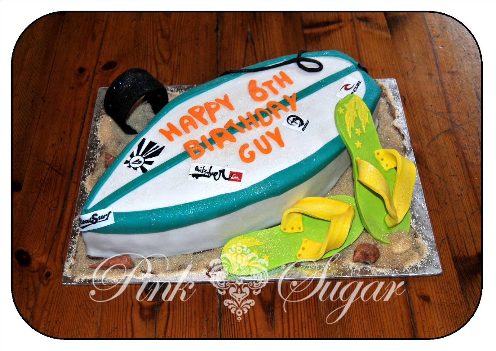 Pink Sugar: Surfboard Cake for Guy...