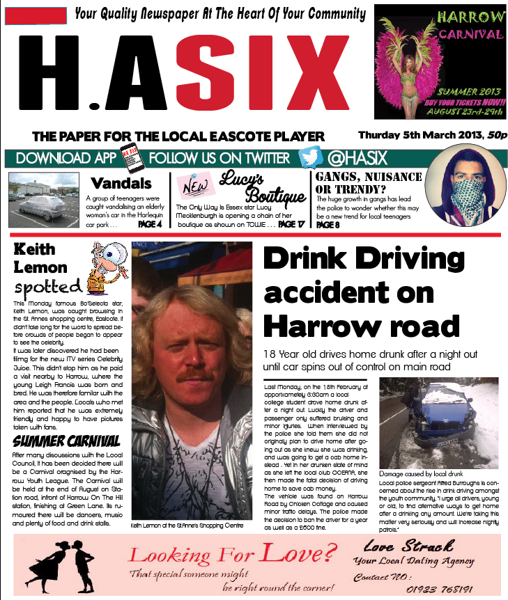 A2 portfolio: Process Of My Front Page And Second Page Of My Local ...