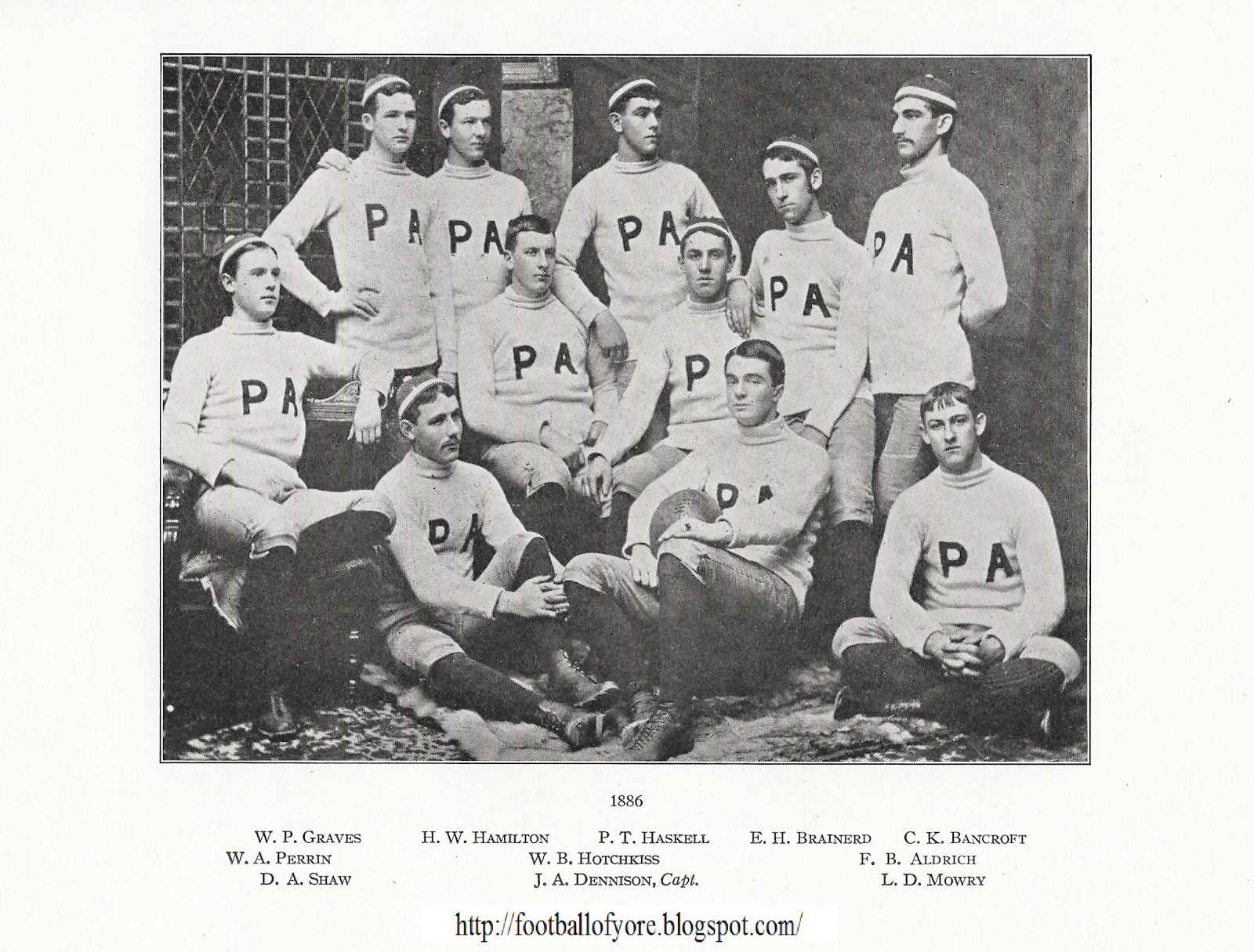Football of Yore: Phillips Exeter Football Team w/ McClung , Rhodes and ...