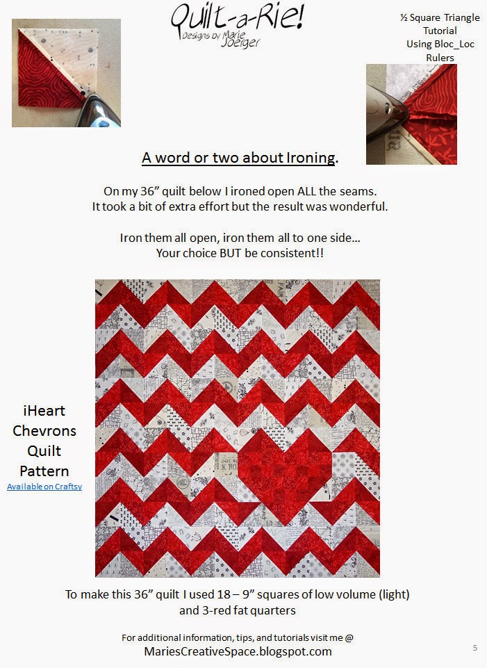 Marie's Creative Space: 1/2 Square Triangle Tutorial :)