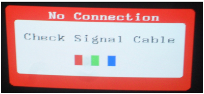 MENSAJES DE ERROR EN SISTEMAS: No connection check signal cable