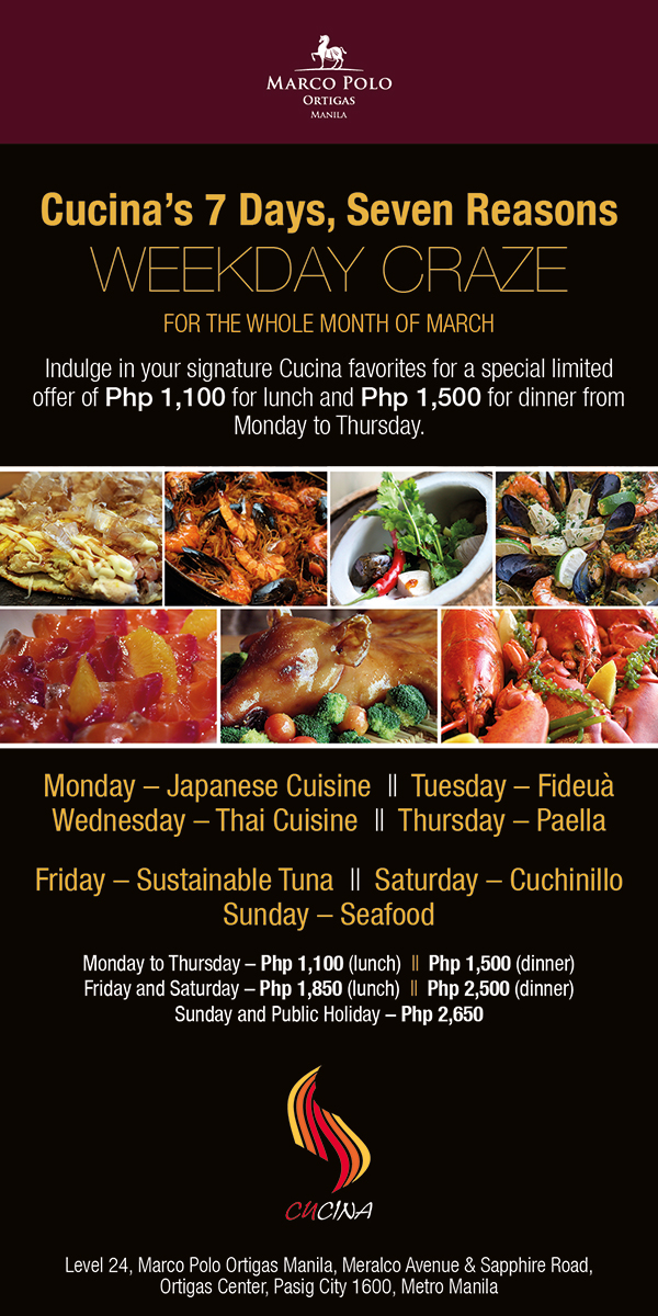 MARCO POLO MANILA: Fantastic Buffet at CUCINA. | Food In The Bag