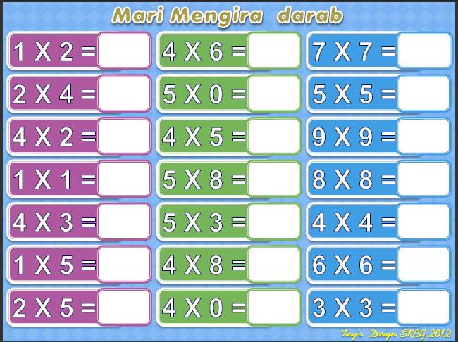 Kad Operasi Darab | i-Cikgu | Bahan Bantu Mengajar
