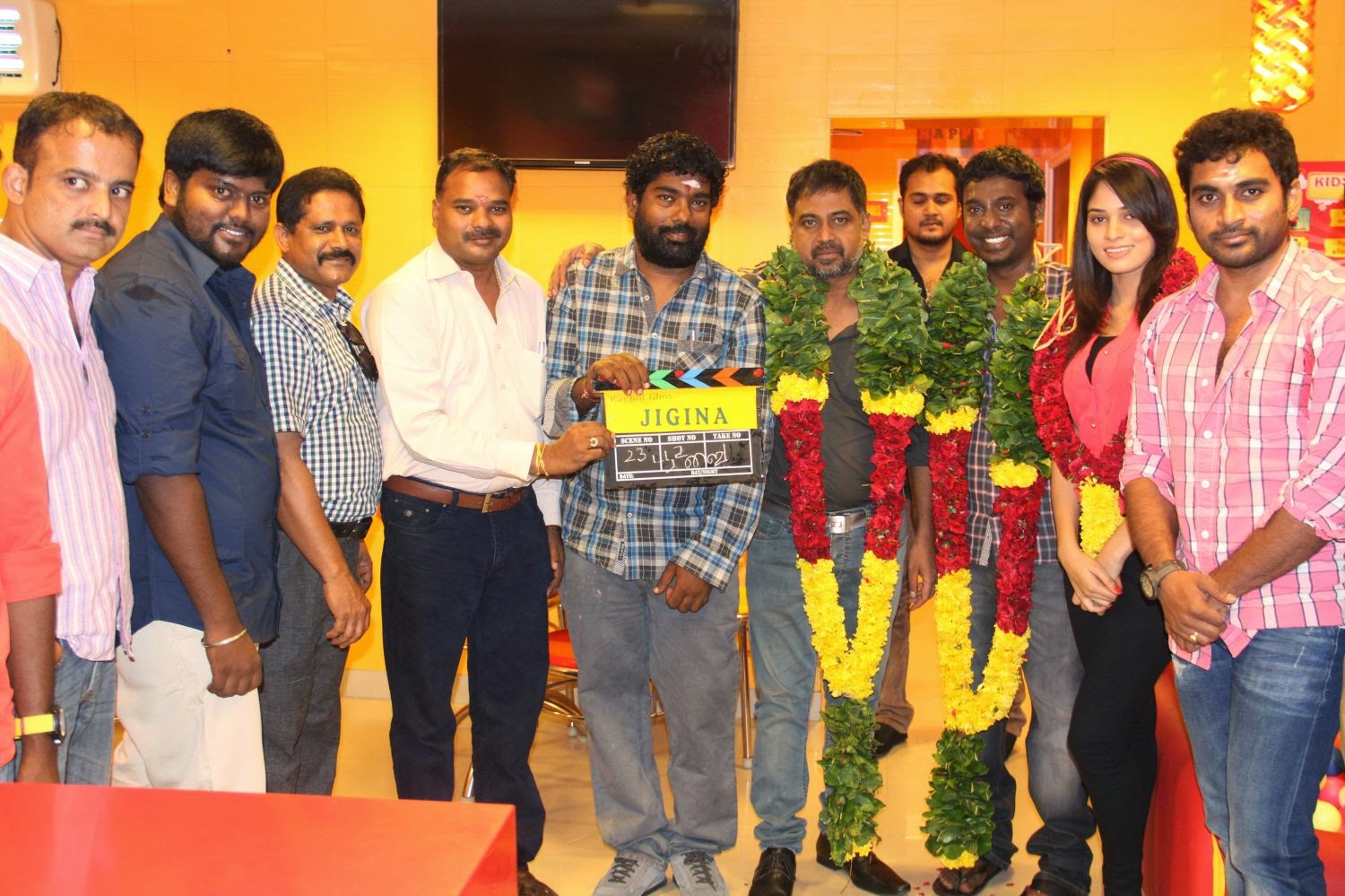 heroines-images: Jigina Movie Pooja Stills