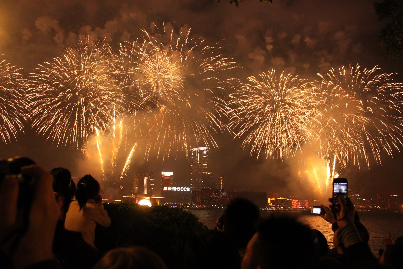 Heart of Beijing: Fireworks in Hong Kong last night