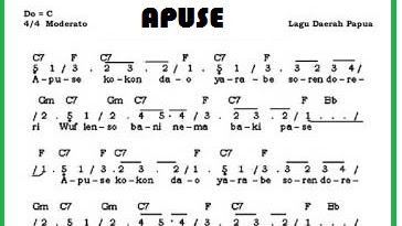 Not Lagu Apuse Lengkap - Not Lagu