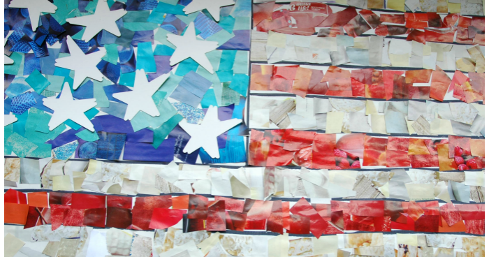 Grand Old Flag- Giant Mosaic | What Can We Do With Paper And Glue