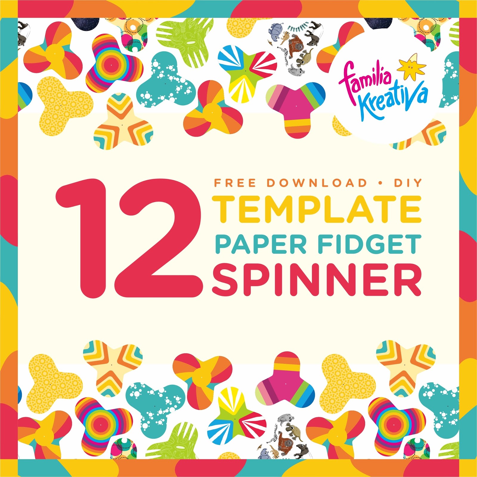 12 Template DIY Paper Fidget Spinner 12 Template DIY Paper Fidget Spinner