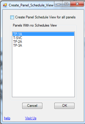 Revit Add-Ons: Batch Create Panel Schedule View