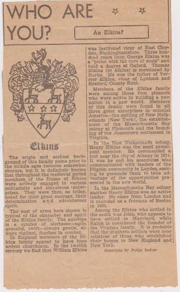 Random Finds: Elkins Family Bible ...