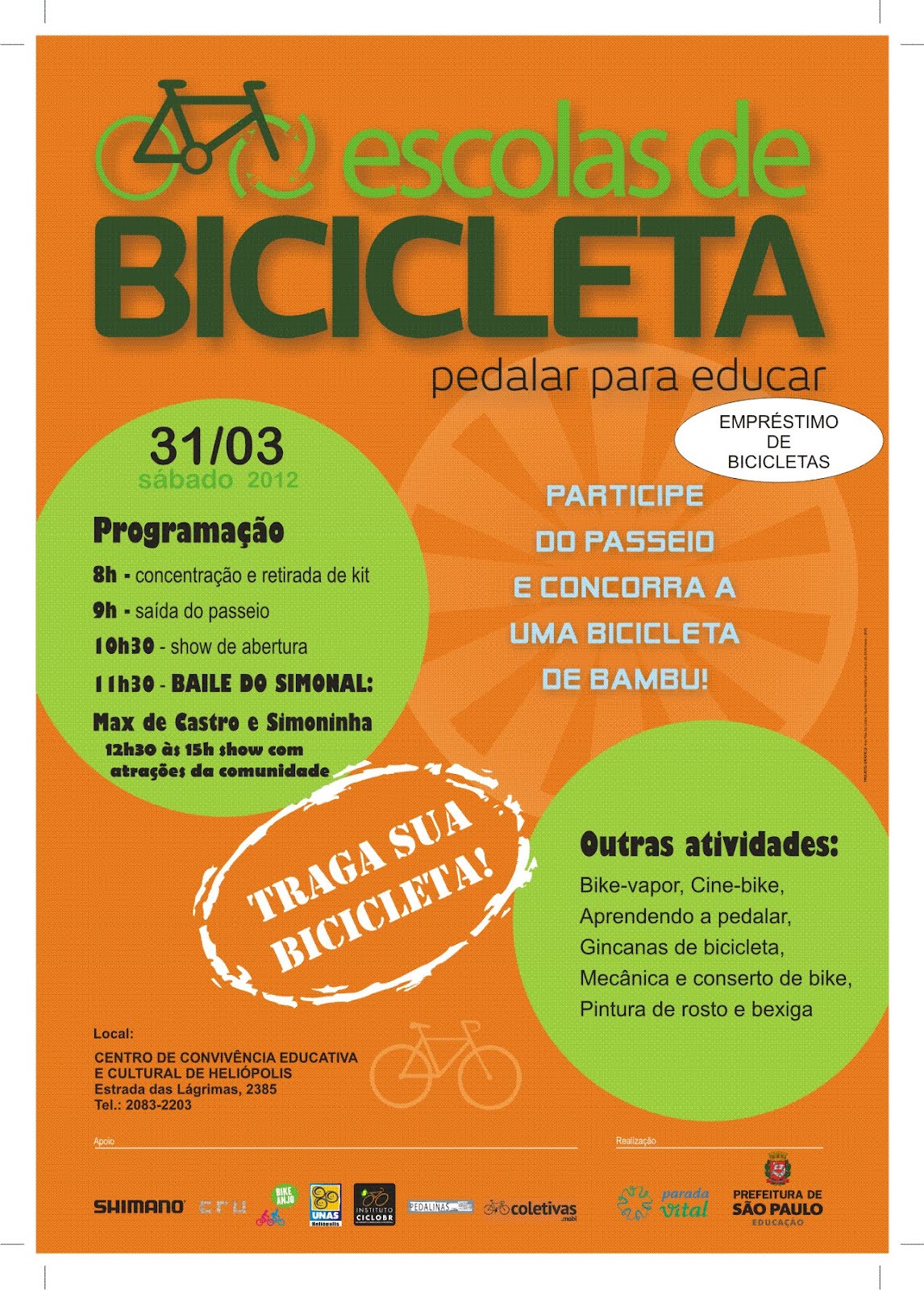 Centro De Convivência Heliópolis Passeio CiclÍstico E LanÇamento Do