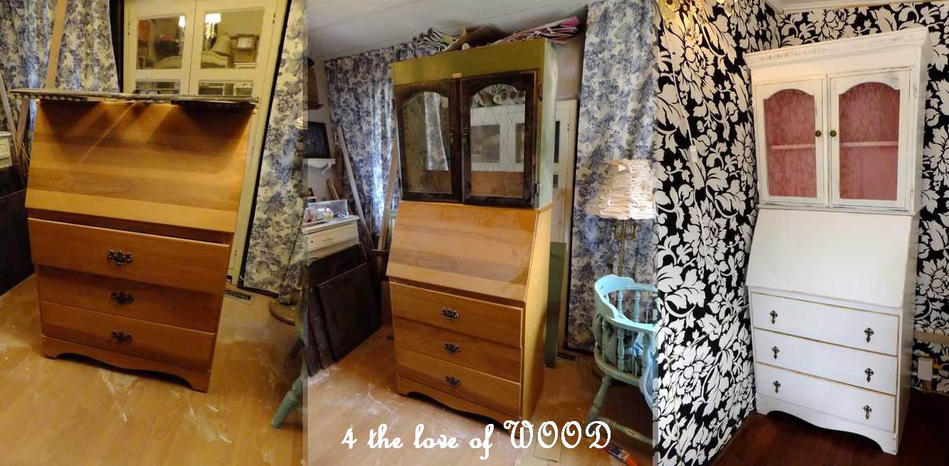 4 the love of wood: SHE'S A PRETTY SECRETARY - pink and white desk