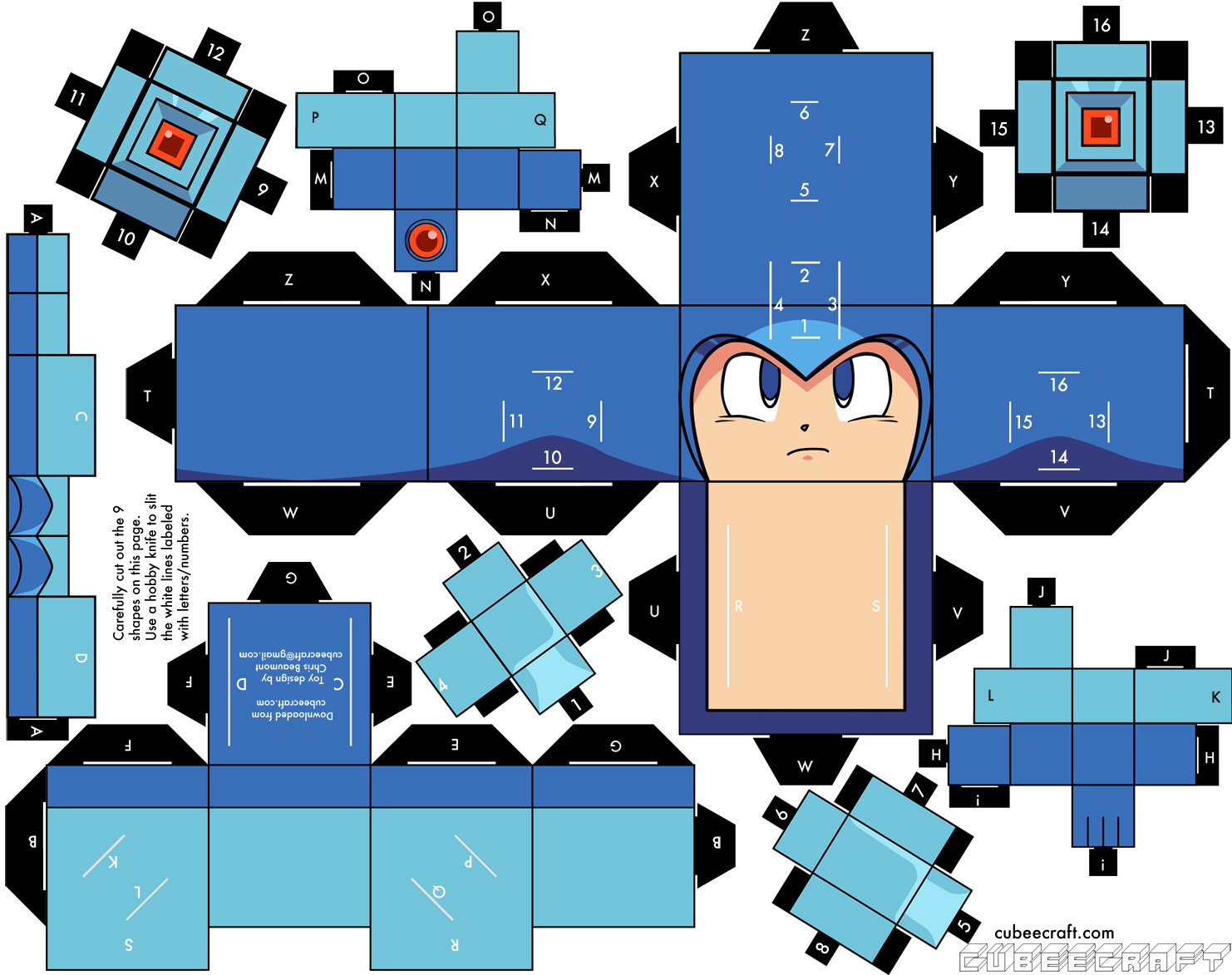 Adel's Book: Cube Paper Craft Some Cute Characters