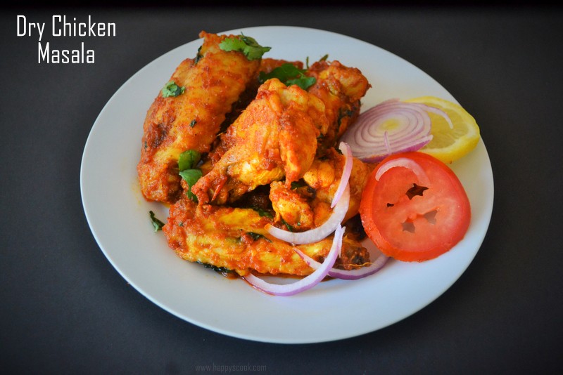 Dry Chicken Masala Recipe | Dry Chicken Roast | Chicken Roast with less ...