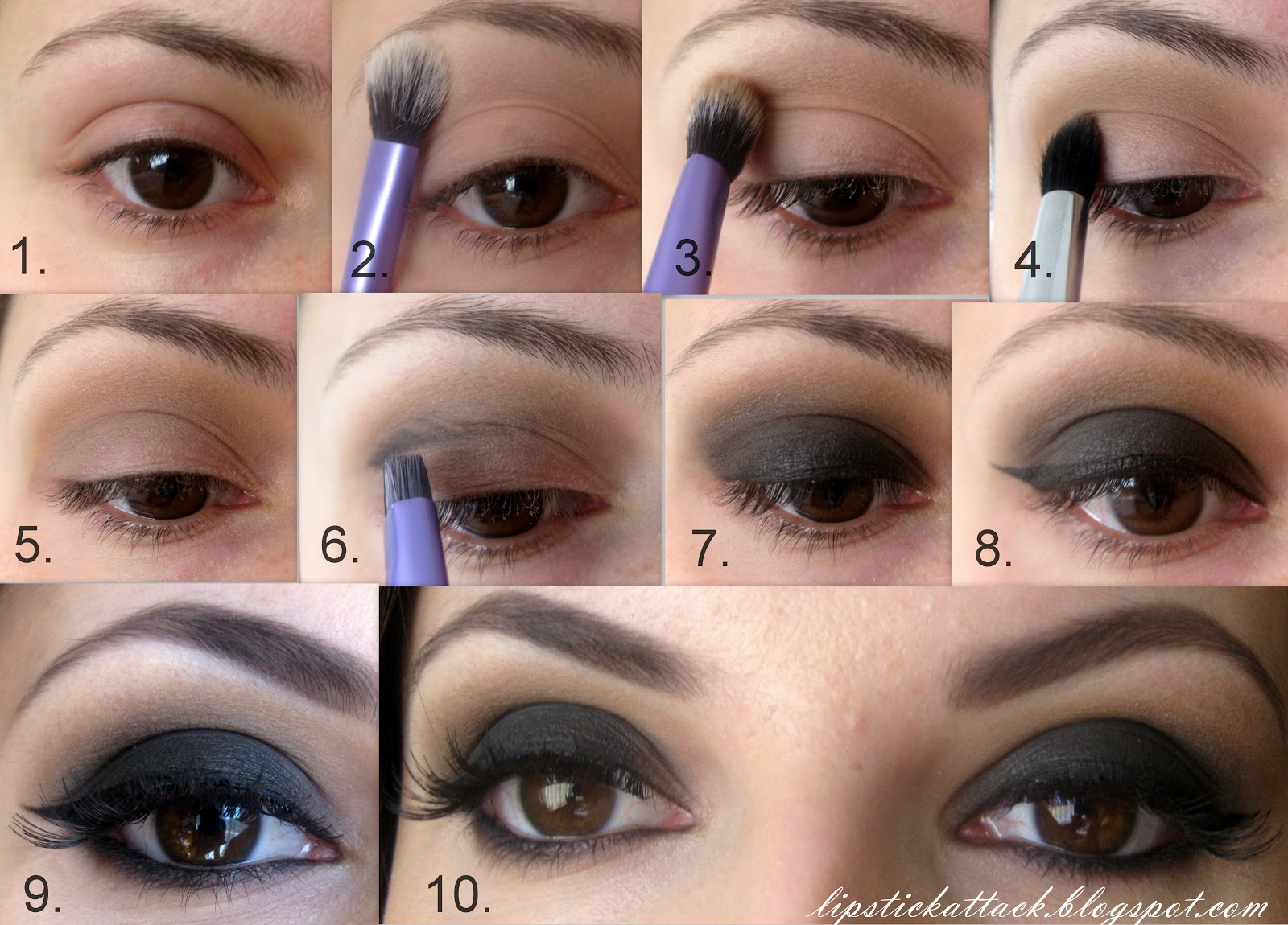 Lipstick Attack: LOTD: Black smokey eyes