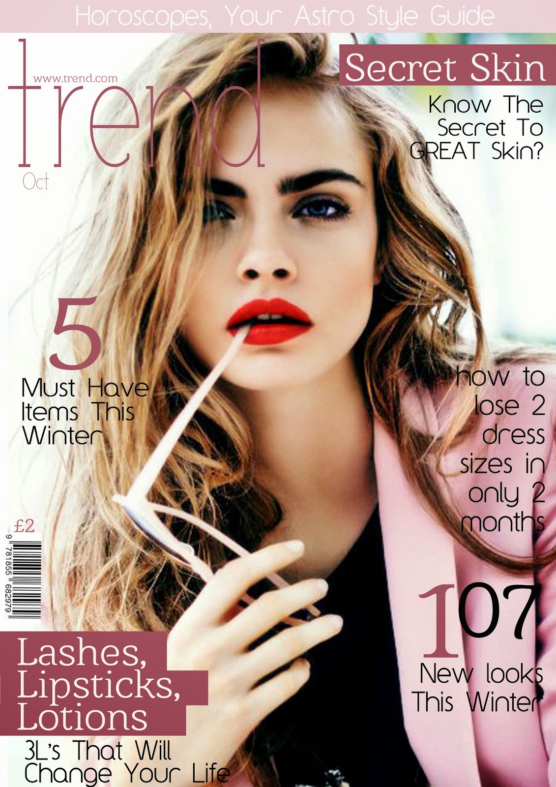 GCSE media year 11: Magazine Front Cover