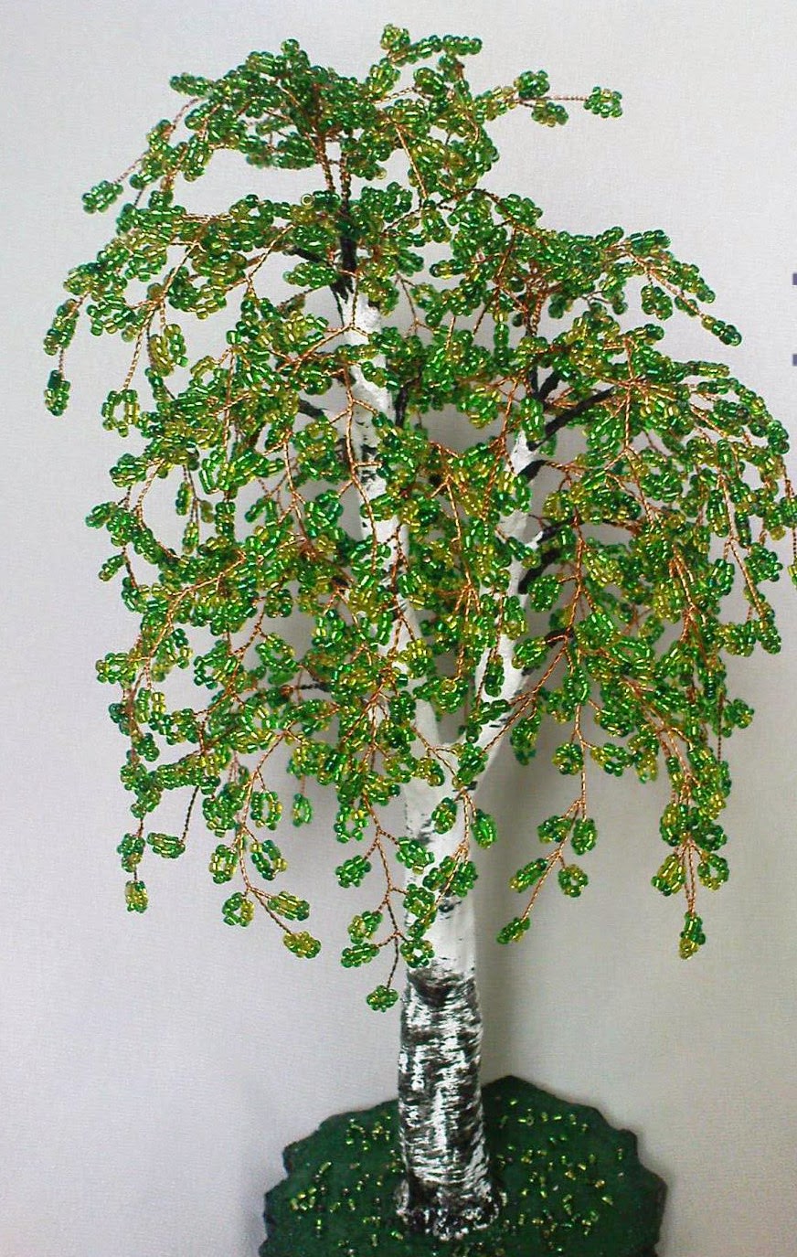 Lucru de mana crosetat, tricotat: Copac din margele.