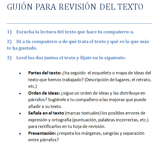 Estrategias para la revisión y corrección de los textos escritos ...