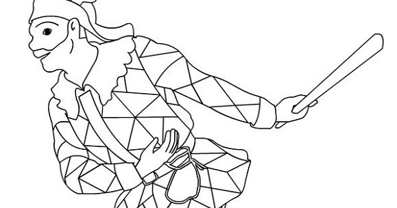 Maschera Di Arlecchino Da Colorare