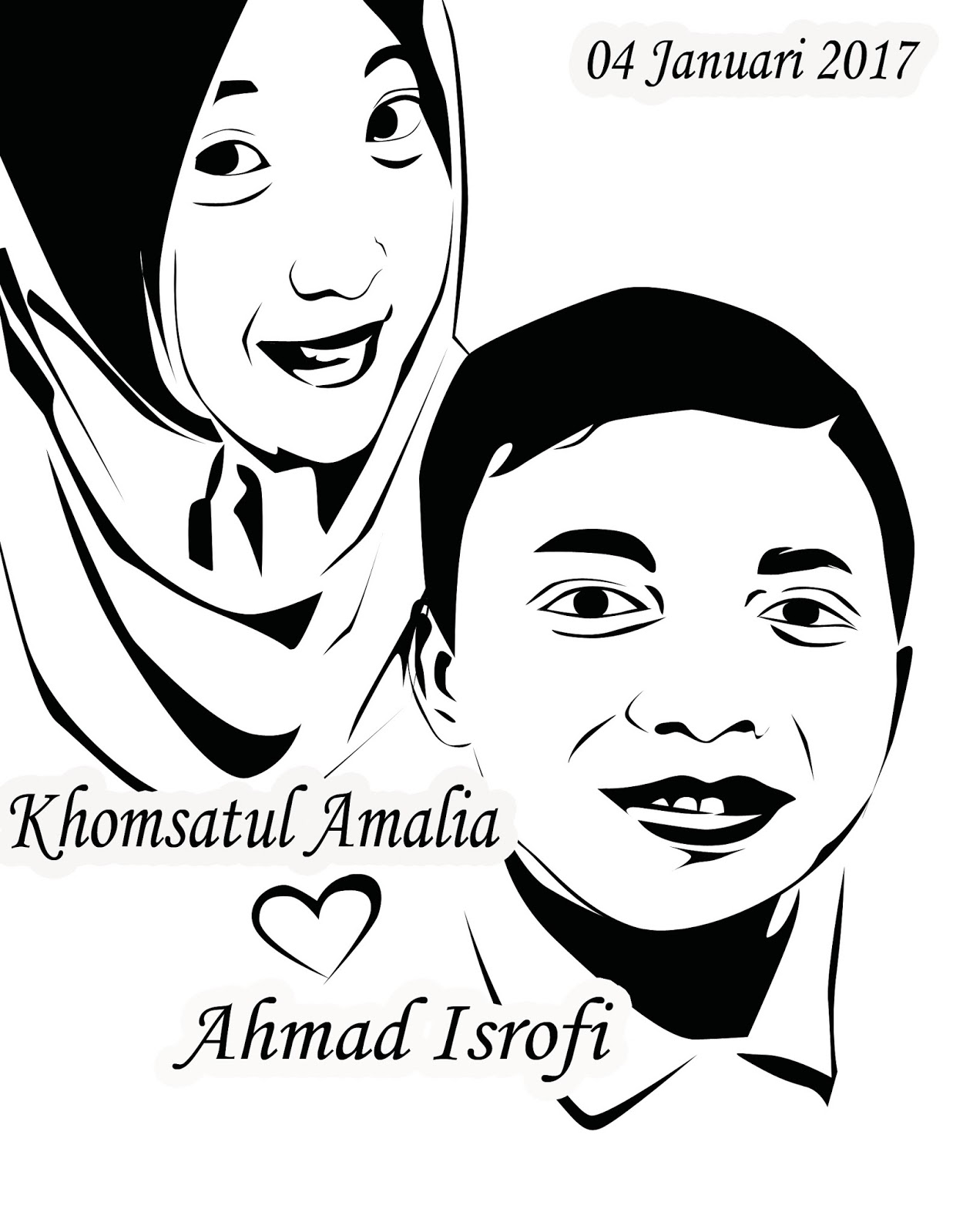 Line Art Wajah Belajar Desain Otodidak