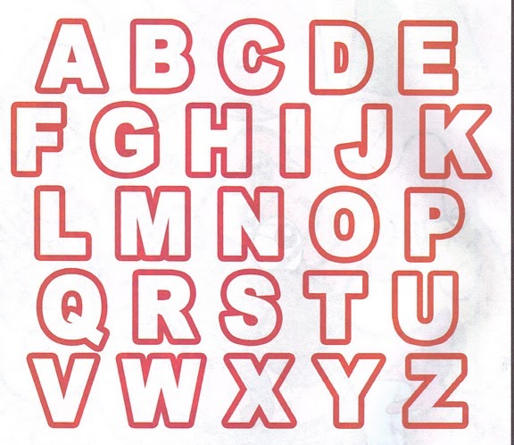 ESPAÇO EDUCAR: Molde de letras para mural!