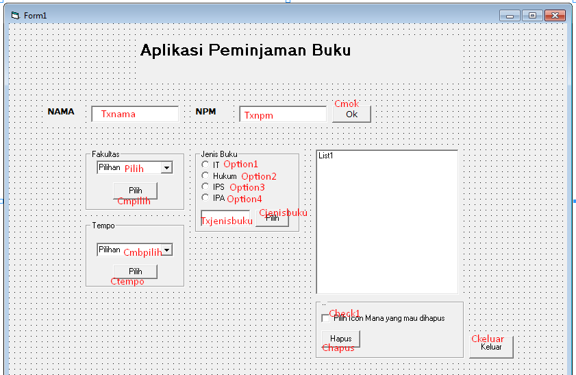 Cara Membuat Aplikasi Peminjaman Buku Menggunakan Visual Basic 6.0