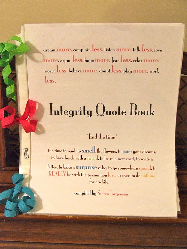 A Harmonious Combination : Live your life with Integrity