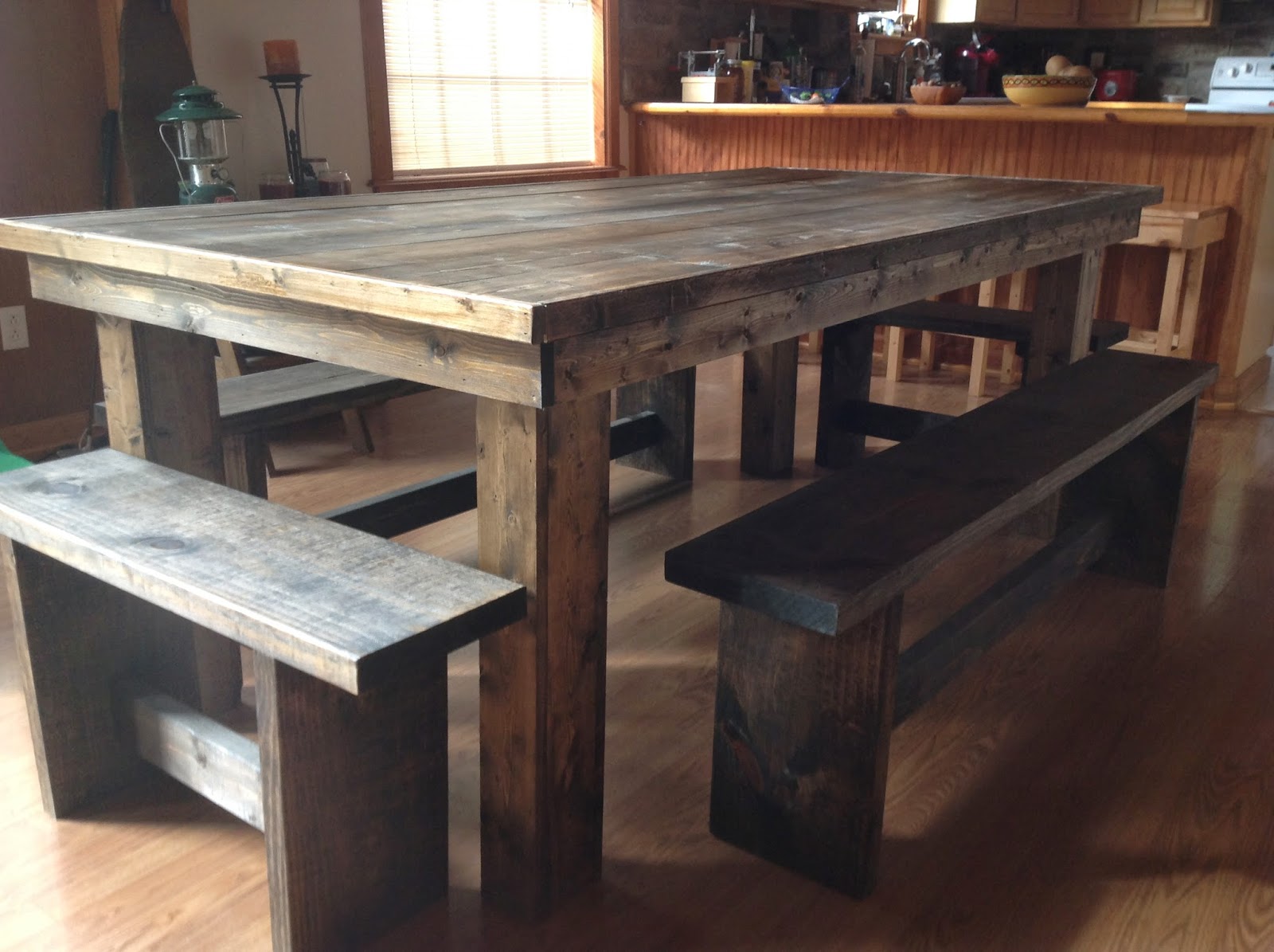 Farm Tables by Zamora: Table 9- Dark Walnut Rustic